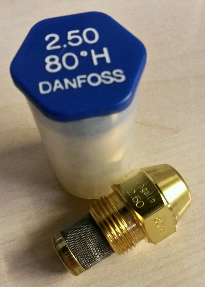 Danfoss Oil Boiler Burner Nozzle 2.50 x 80 H USgal/h Jet 2.5 Nozzel ...